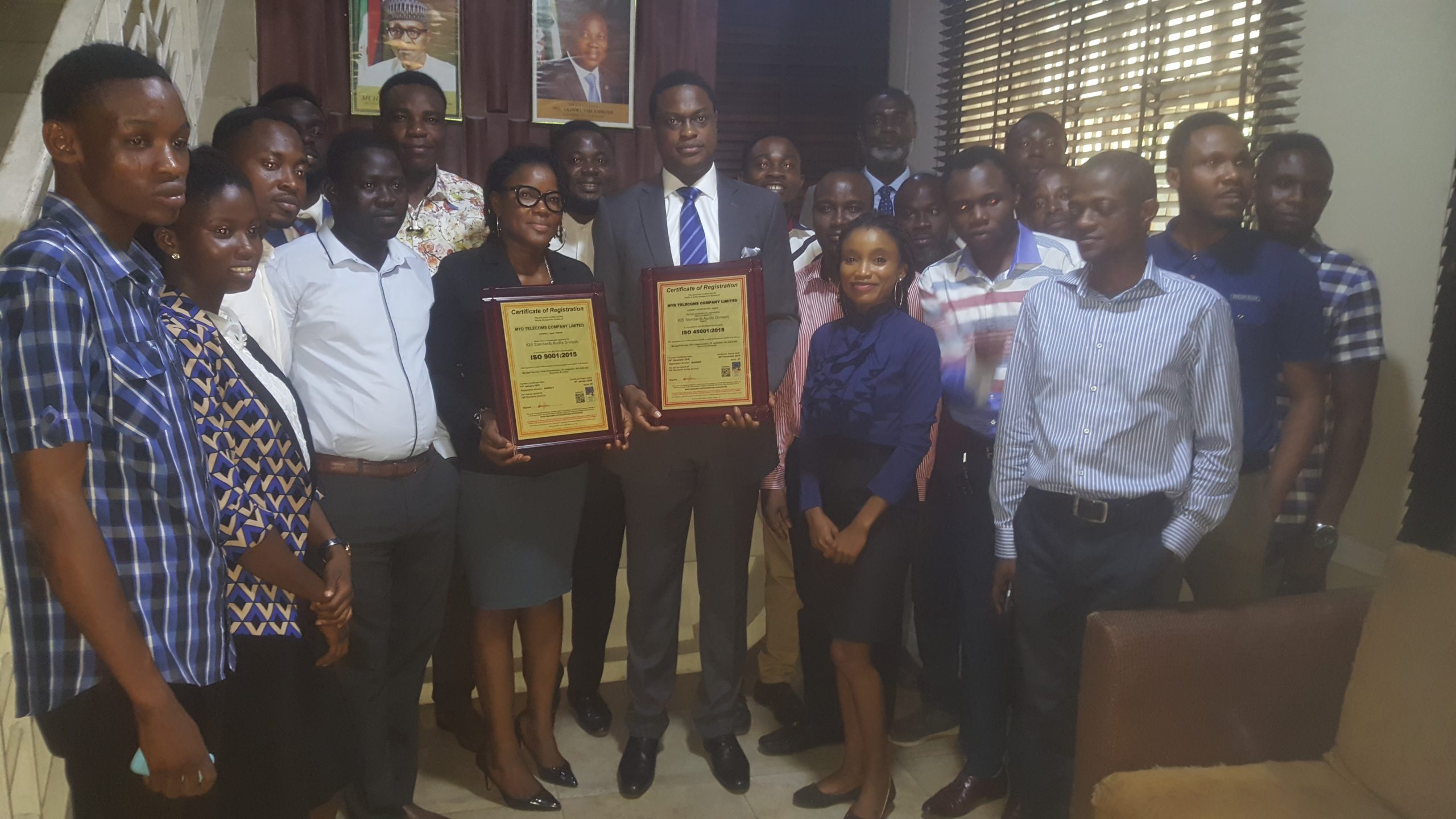 MYD Telecoms Ltd received the IQS Audits Ltd UK ISO 9001:2015 and ISO ...